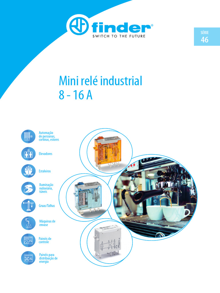 Catálogo - Mini Relé-Série-46-Finder | PDF | Relé | Diodo emissor de luz