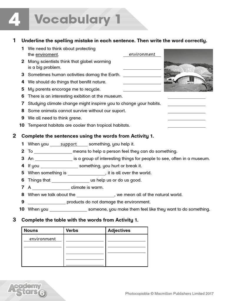 Vocabulary Worksheet | PDF