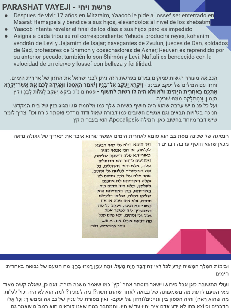 Parashat Vayeji | PDF
