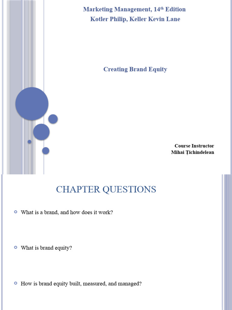 6 - Chapter 9 - Creating Brand Equity | PDF | Brand | Marketing