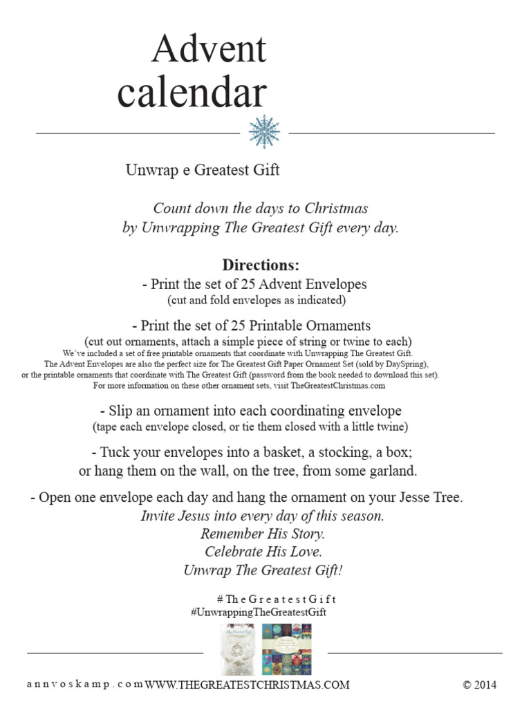 Advent Countdown with Ornaments | PDF