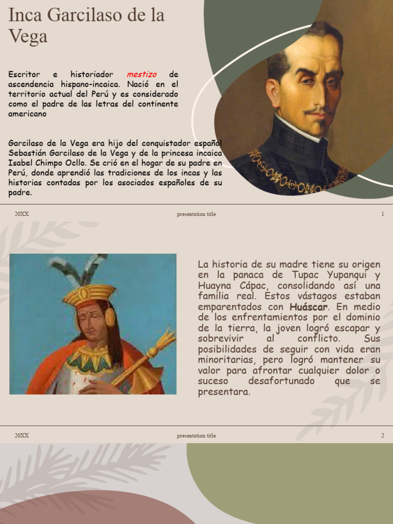 Inca Garcilaso de La Vega | PDF | Imperio Inca | Perú