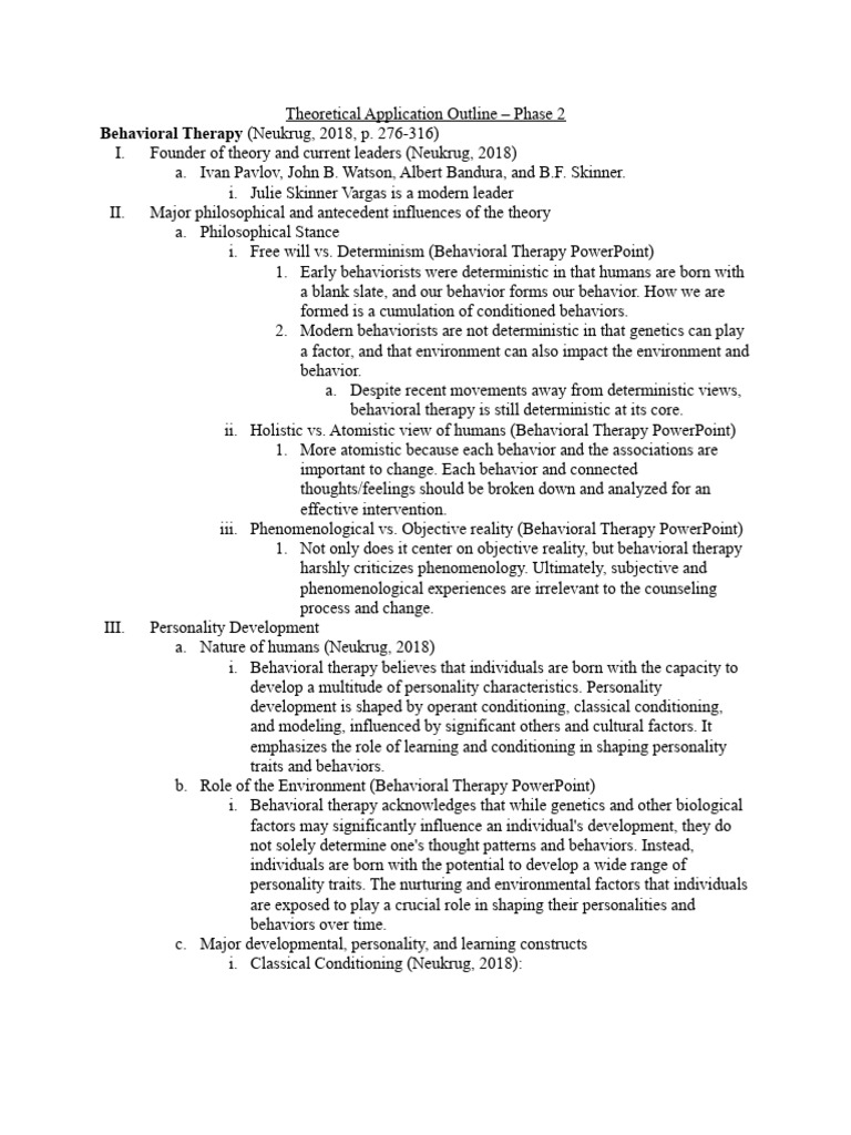Theoretical Application Outline Phase 2 | PDF | Rational Emotive ...