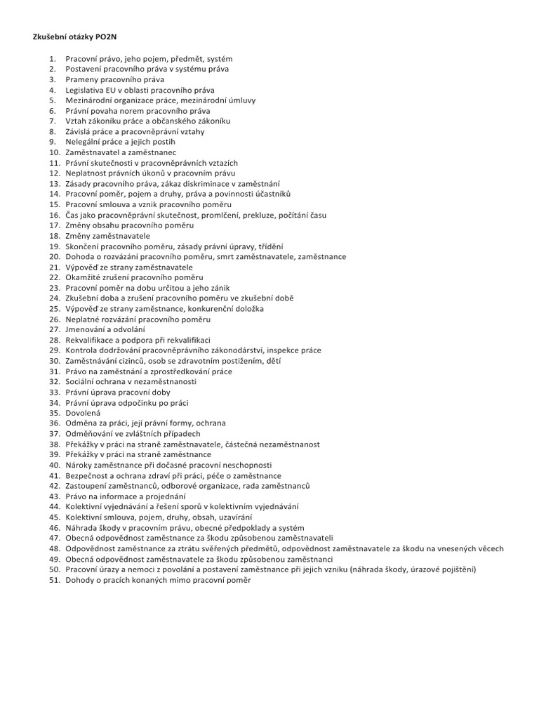 Pracovni Pravo | PDF