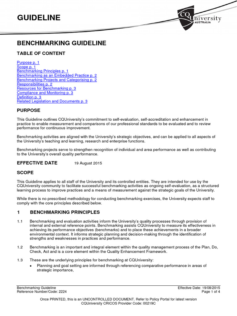 Benchmarking Principles Pdf Benchmarking Information
