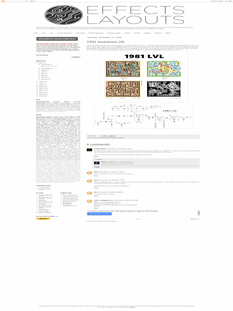 Perf and PCB Effects Layouts - 1981 Inventions LVL | PDF
