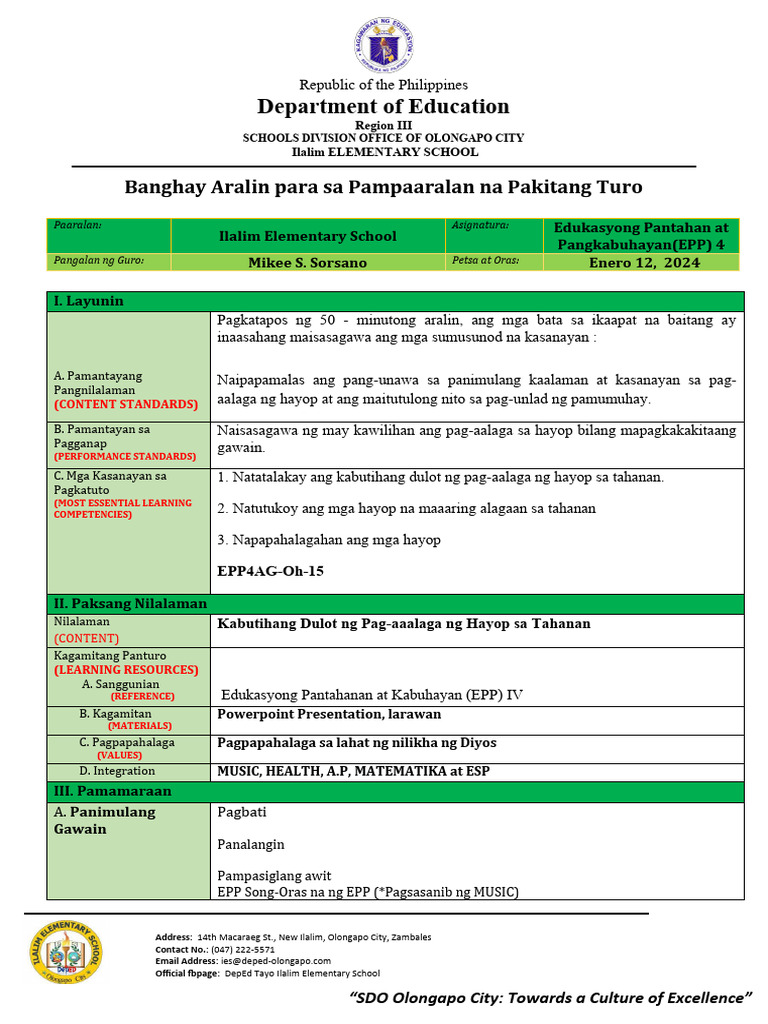 Cot2 Epp4 Mikee | PDF