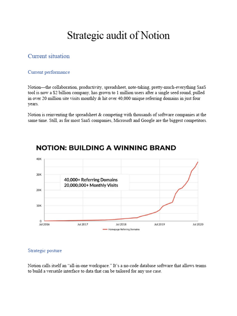 Strategic Audit Notion Labs | PDF | Marketing | Strategic Management