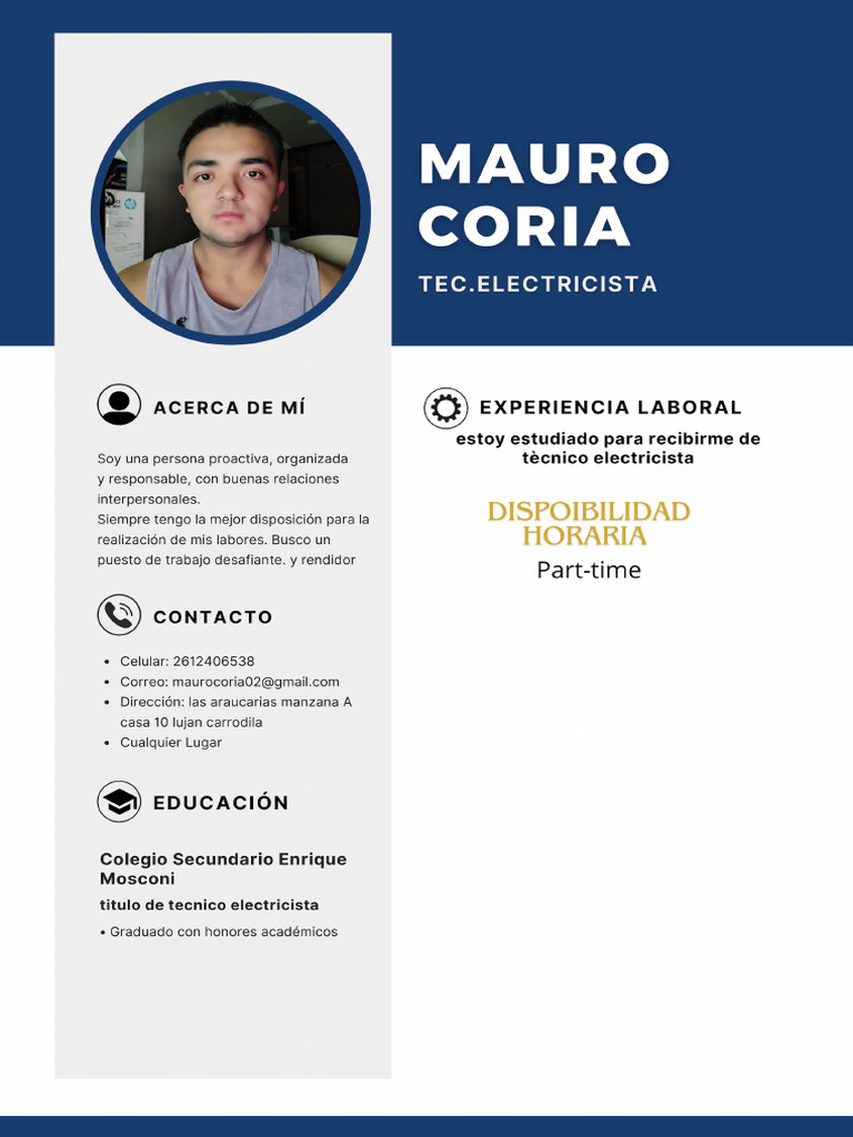 MAURO CORIA CV | PDF
