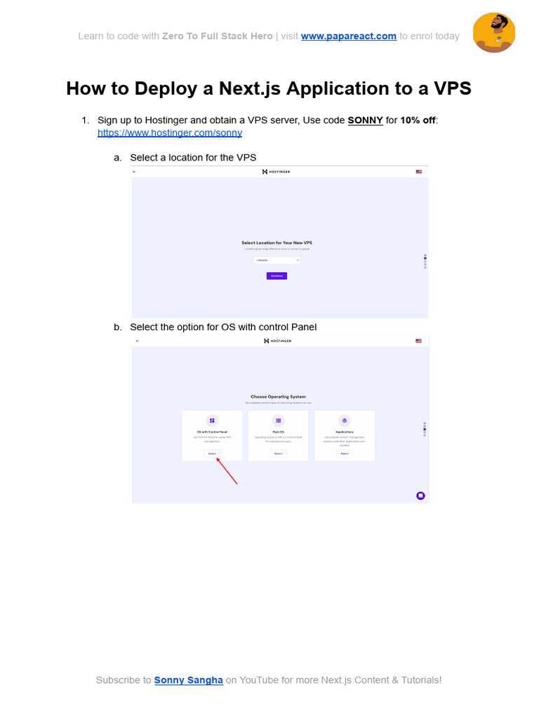 Next.js VPS Deployment Guide | PDF | Proxy Server | Networking