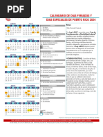 Dias Feriados 2025PR | PDF | Días festivos | Puerto Rico