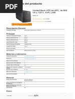 Ficha técnica APC BVX1200L-LM | PDF | Ciencias fisicas | Cantidades fisicas