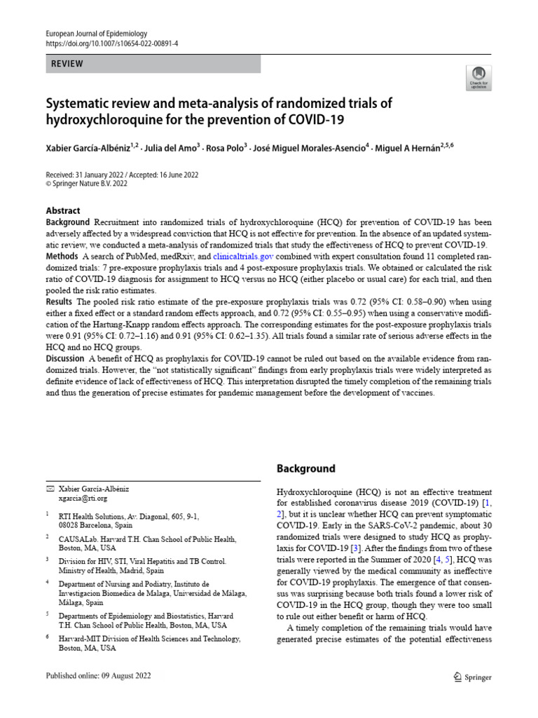 Systematic Review and Meta-Analysis of Randomized Trials of ...