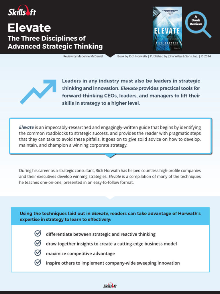 Elevate: Mastering Strategic Thinking | PDF | Business Model | Cognition