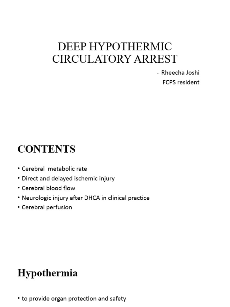 DHCA | PDF | Ischemia | Hypothermia