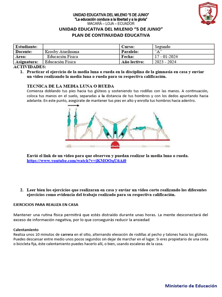 2DO BGU | PDF | Ejercicio físico