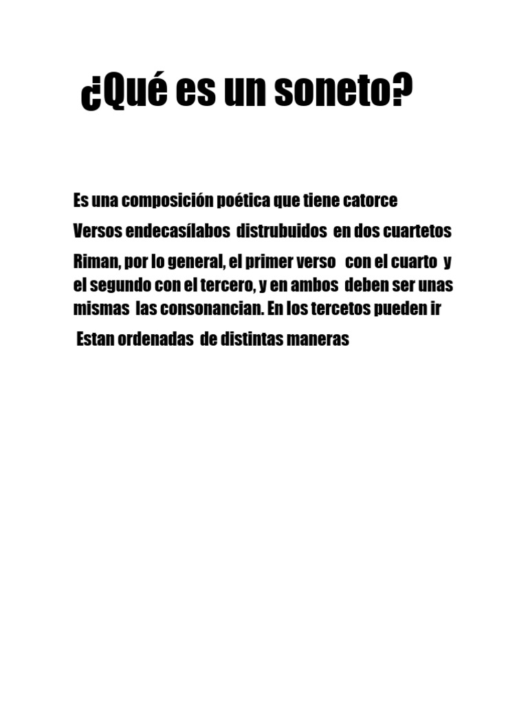Qué Es Un Soneto | PDF