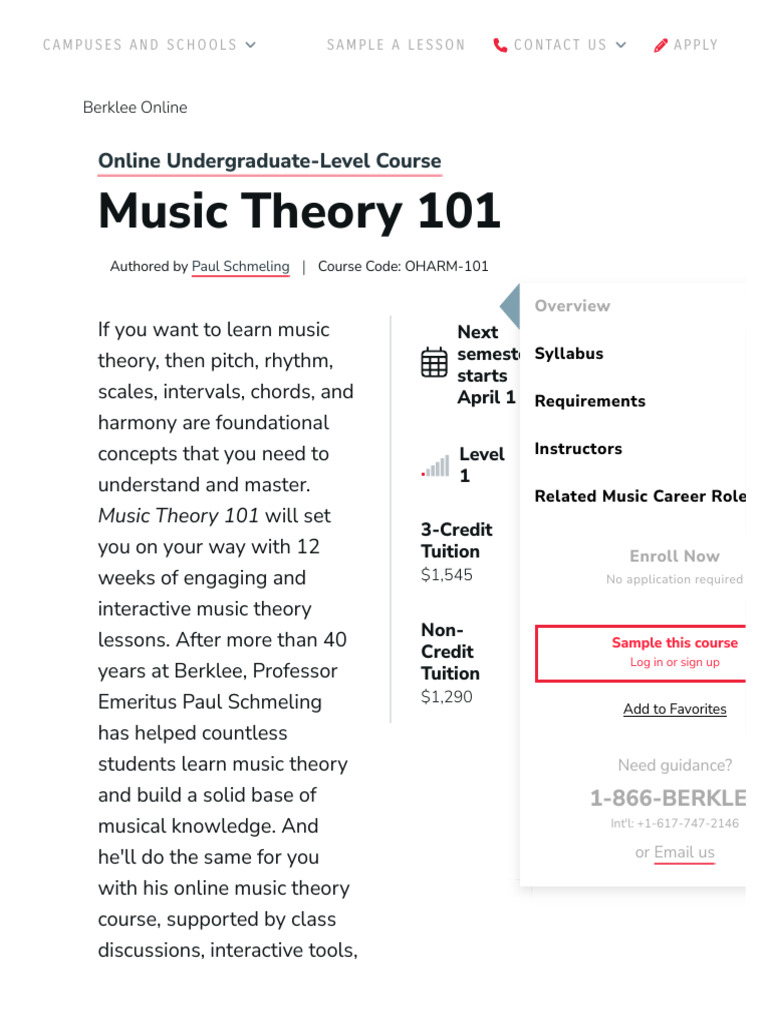 Berklee Online Music Theory 101 Course | PDF | Minor Scale | Chord (Music)