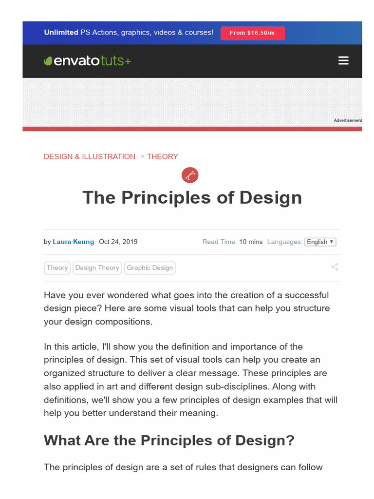 Design Tutsplus Com Articles The Principles of Design Cms 33962 | PDF | Composition (Visual Arts ...
