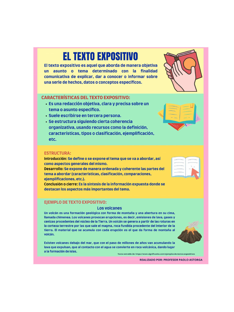 Características Del Texto Expositivo, 2° | PDF