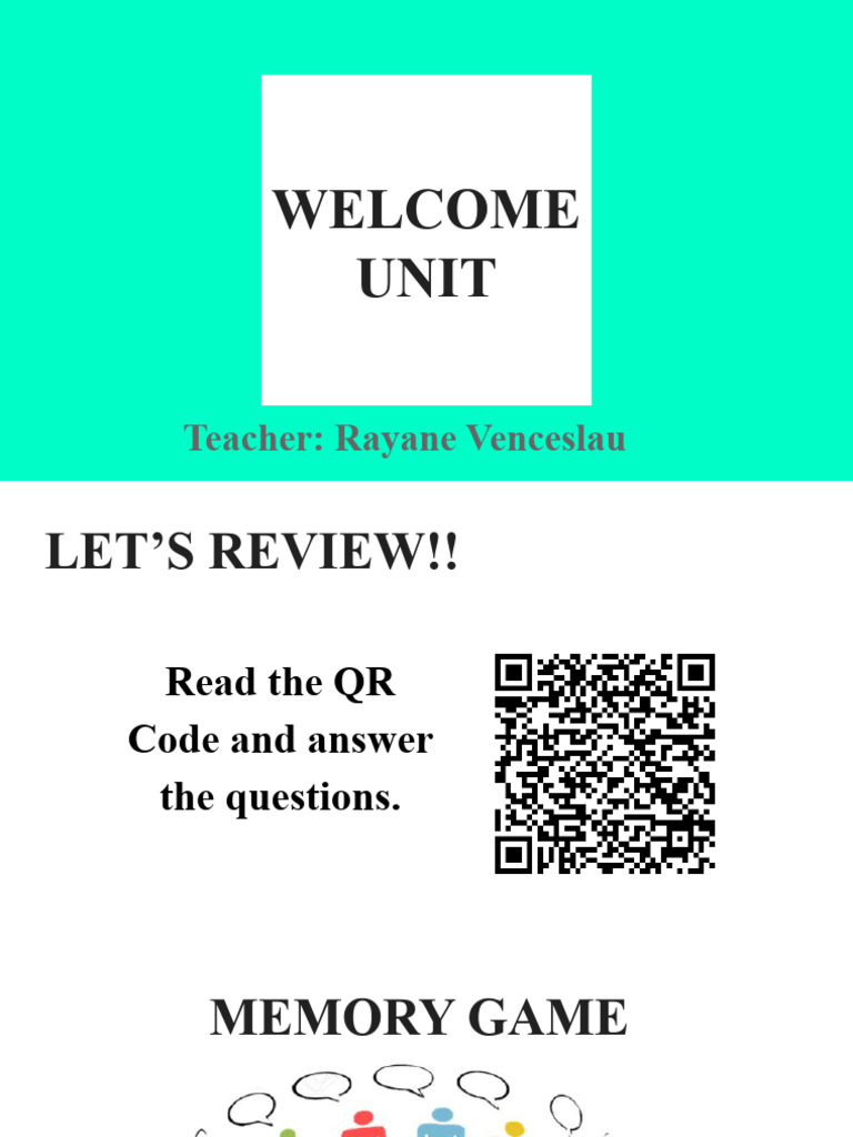 Welcome Unit - Basic - Aula 2 e Aula 3 e 4grammar | PDF | Subject (Grammar) | Cognitive Science