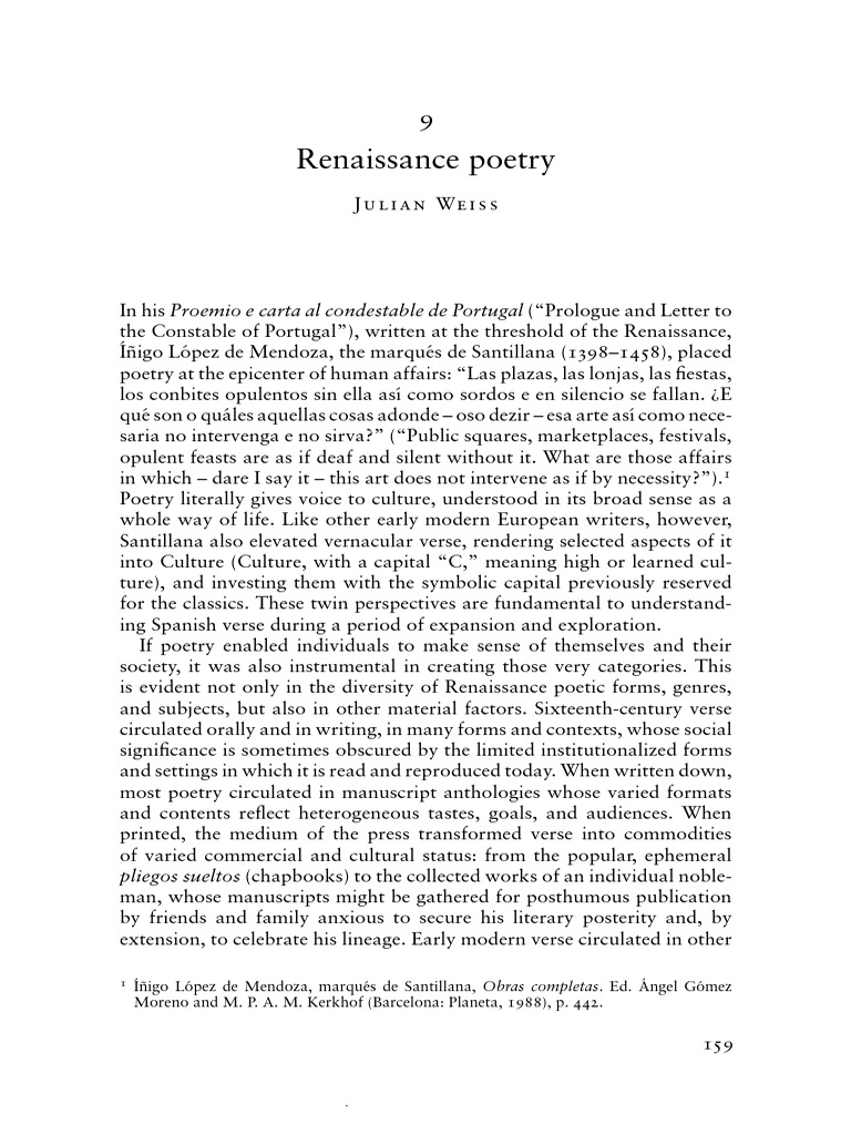 Renaissance Poetry | PDF | Poetry | Horace