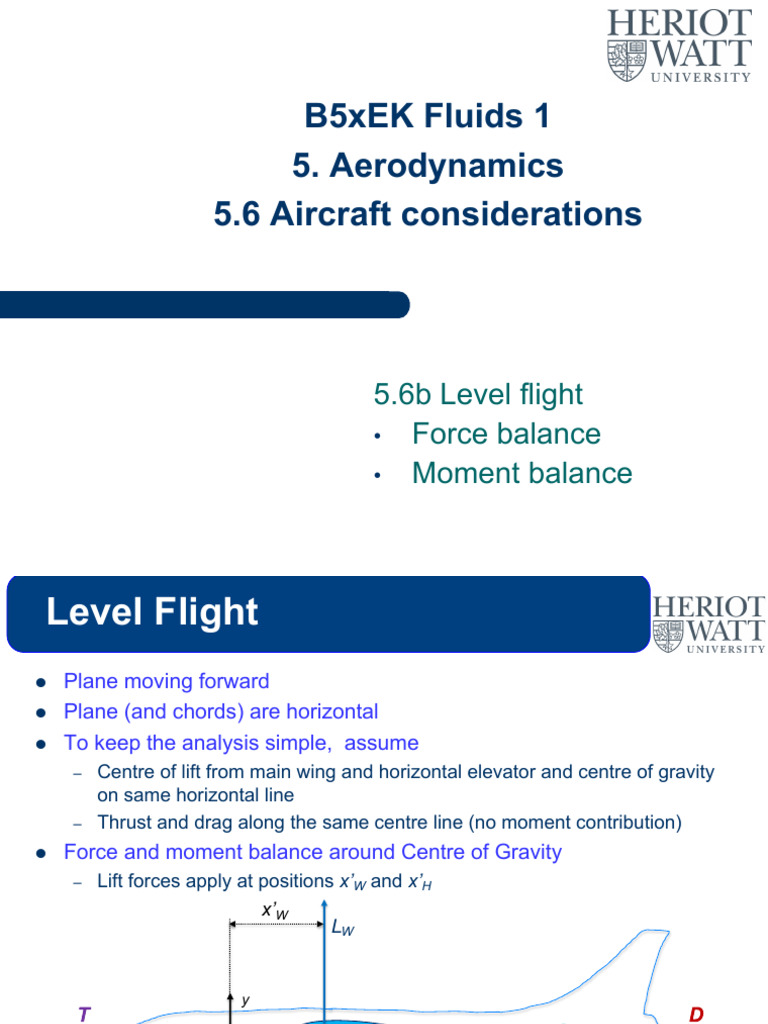 Aircraft Level Flight Aerodynamics Analysis | PDF