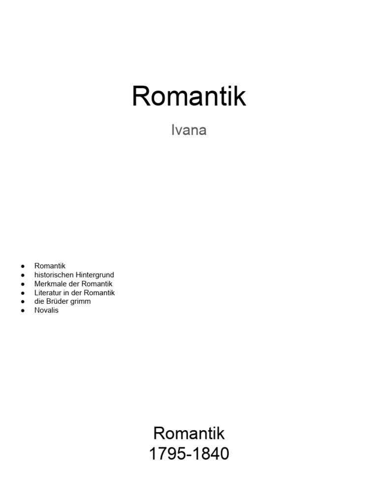 Romantic | PDF