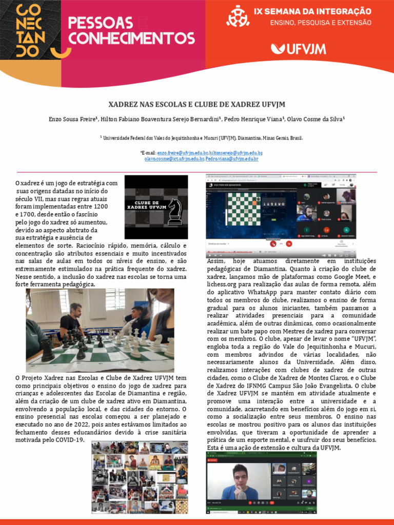 Banner Sintegra Clube de Xadrez | PDF | Xadrez | Escolas