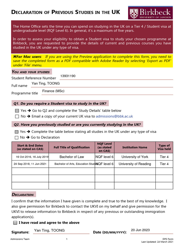 DPS Form | PDF | Computing | Software