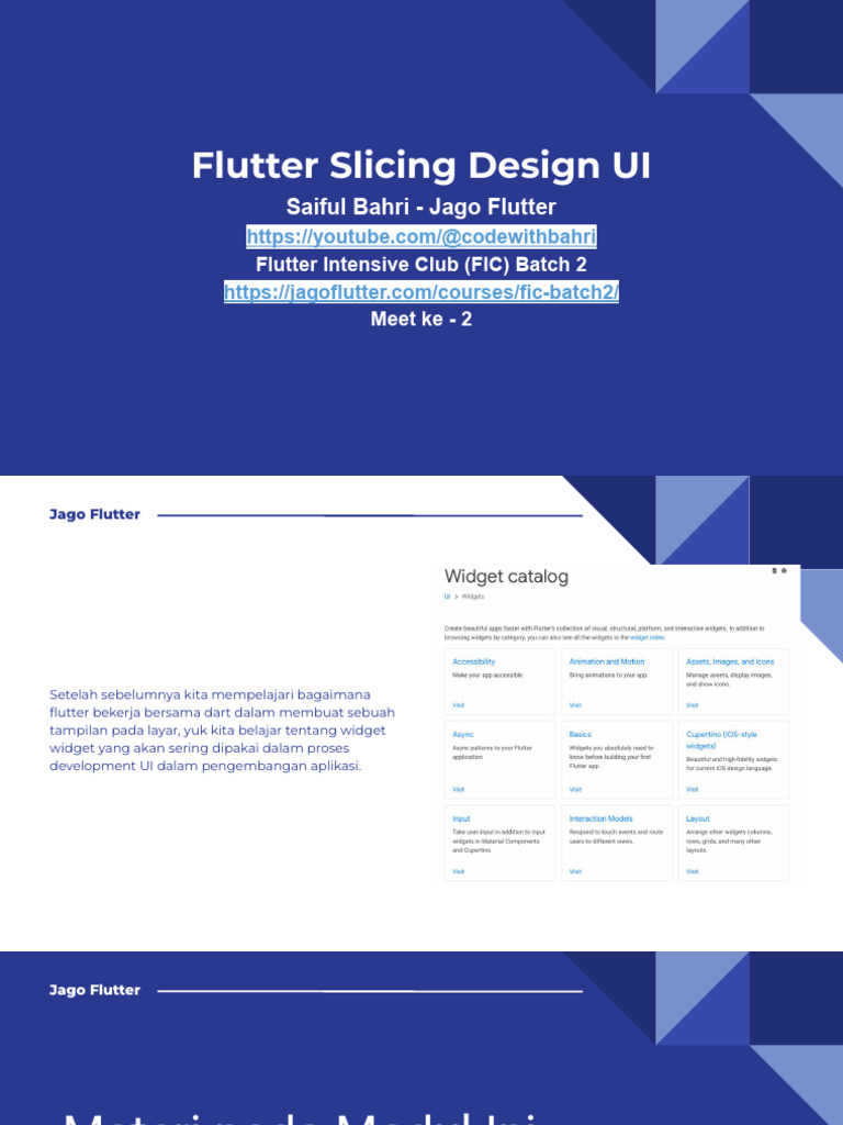 Flutter Slicing UI Design | PDF | Komputer