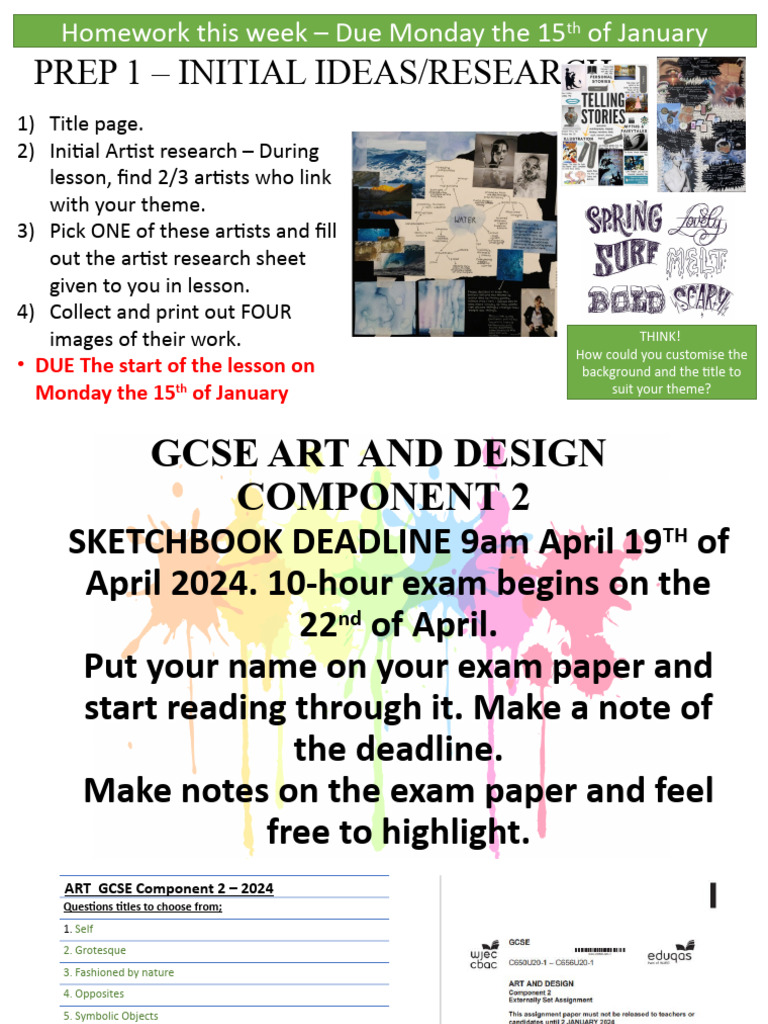 GCSE Art Prep Guide | PDF | Drawing | Mind