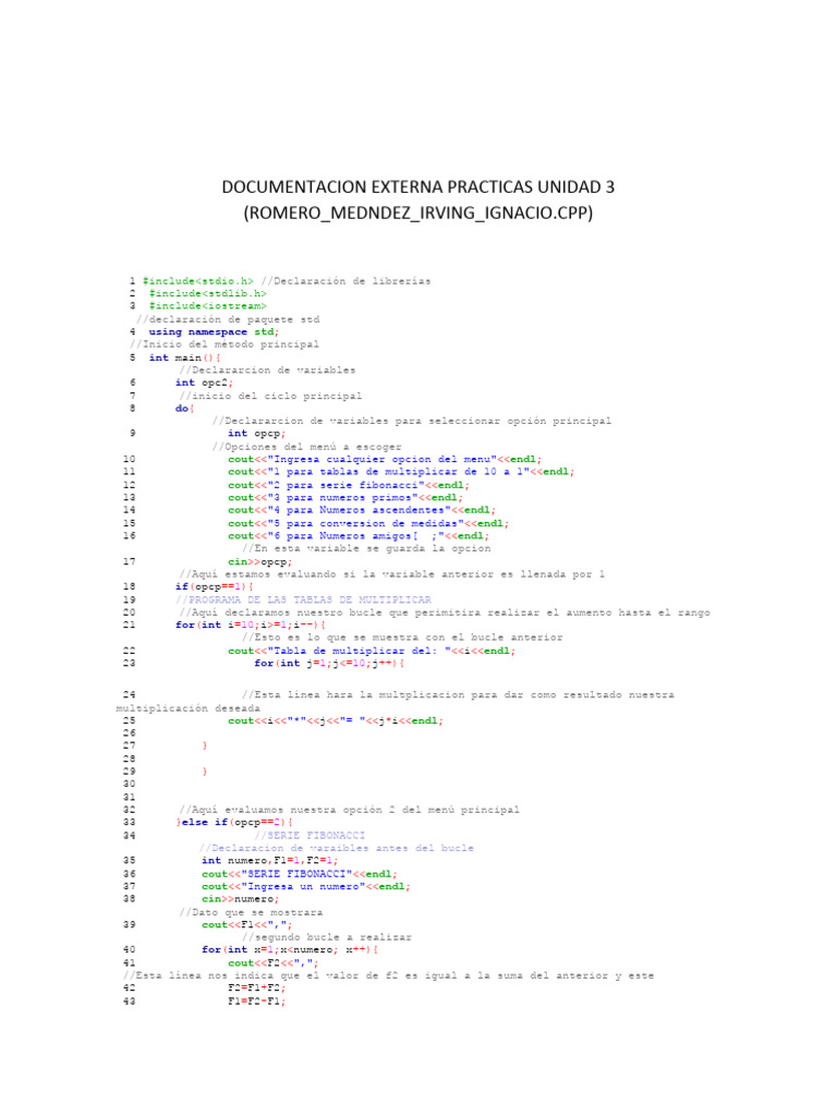 Prácticas de Programación en C++ | PDF | Ingeniería Informática ...