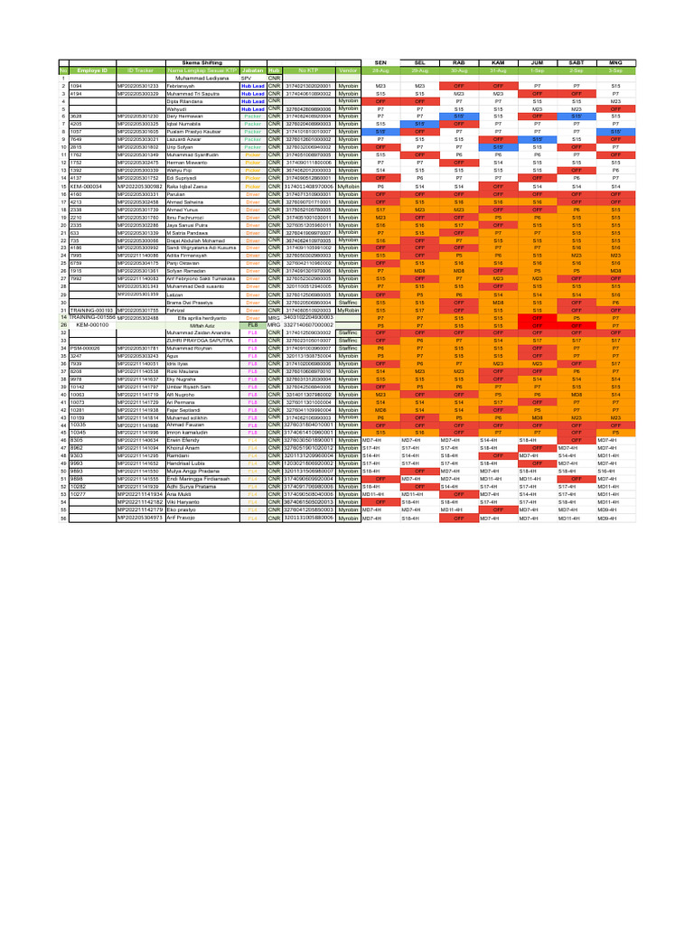 Master Skejul OPX - CNR | PDF