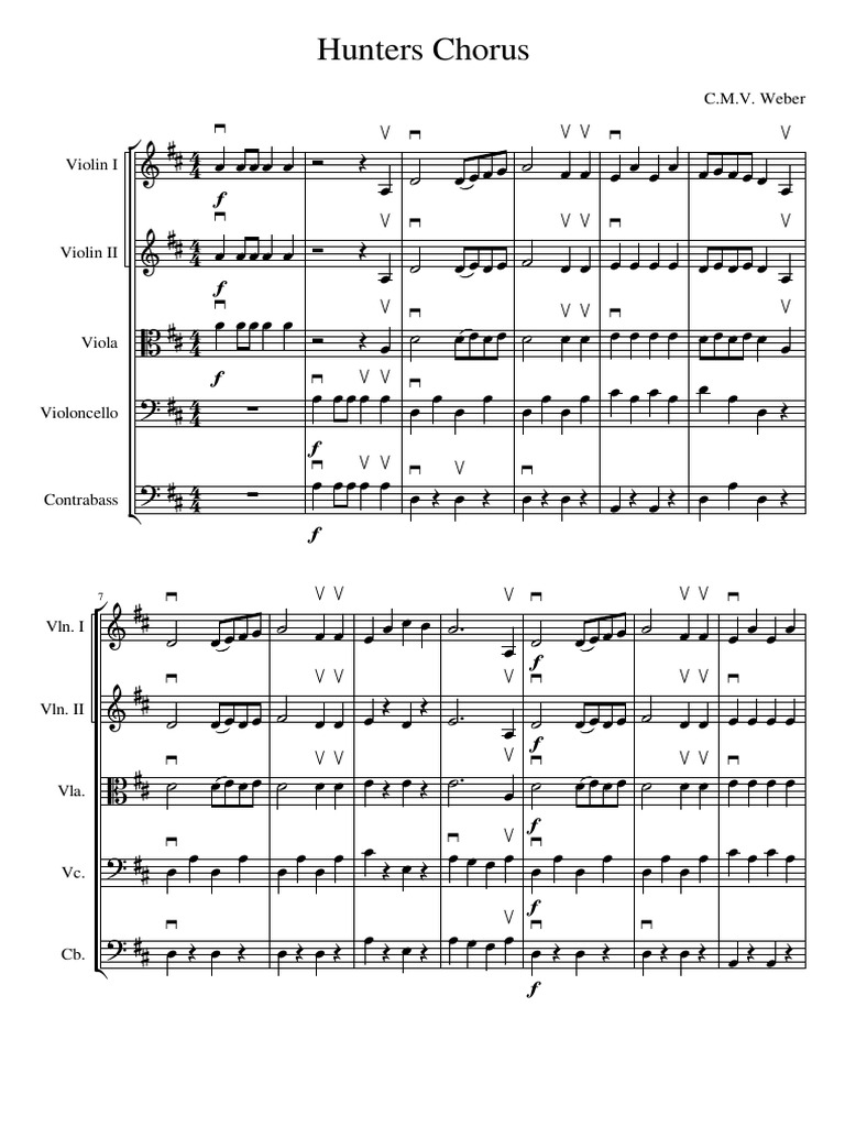 Hunters Chorus | PDF | Music Production | Bowed Instruments