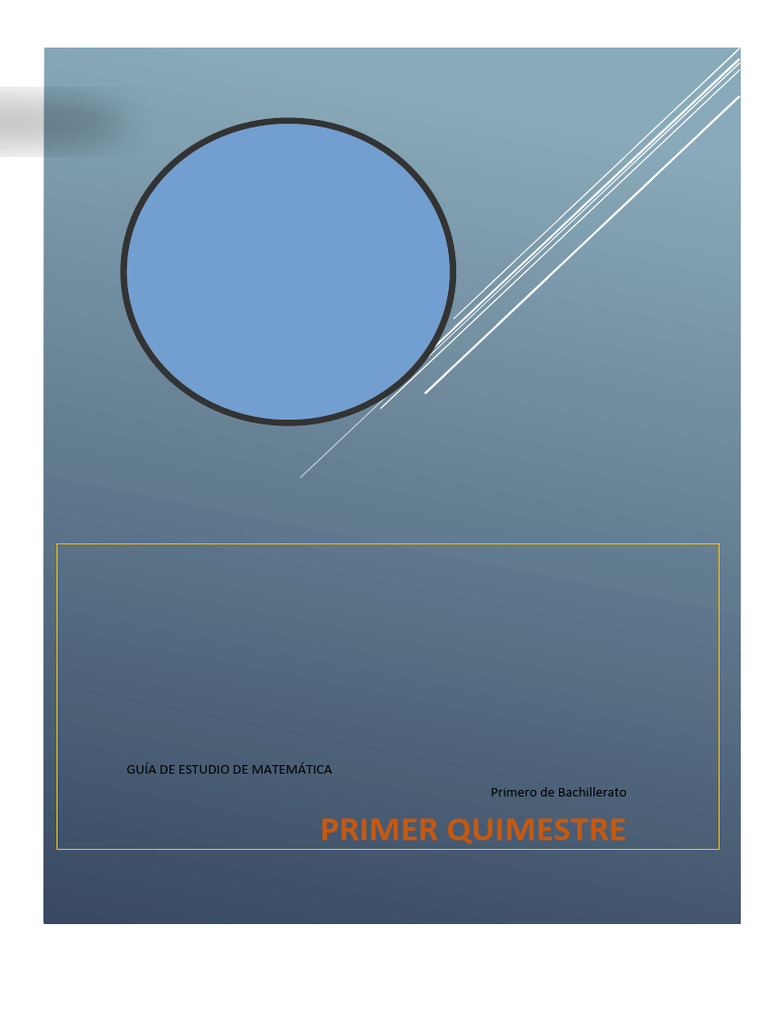 Guia Matemática 1ero Bgu 1er Periodo Pdf Número Real Sustracción