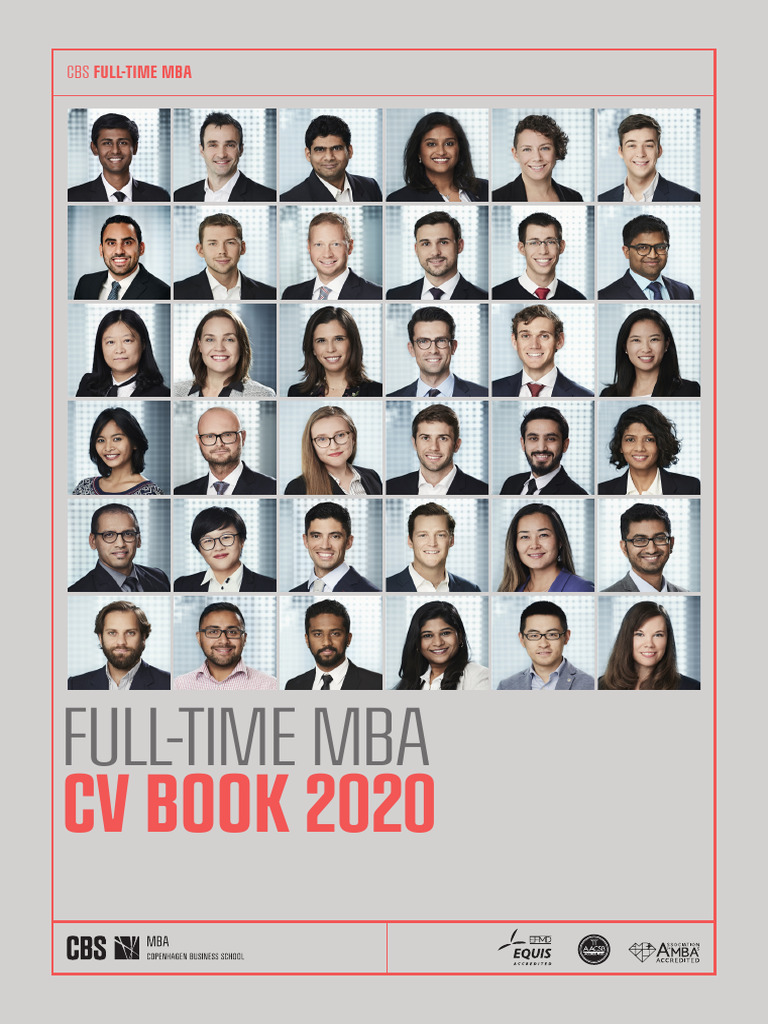 FULL-TIME MBA CV BOOK 2020 CBS FT Copenhagen | PDF | Master Of Business ...