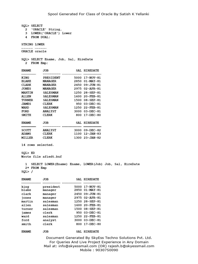 03 Sqlfunctions | PDF | Databases | Computer Programming
