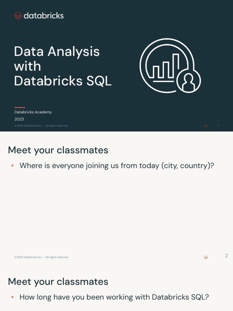 Data Analysis With Databricks Version 2 | PDF | Sql | Databases