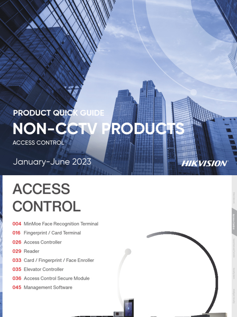 Product Quick Guide January-June 2023 - Access Control | PDF | Deep ...