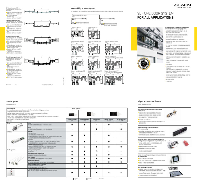 Gilgen SL35 Sliding Door Overview | PDF | Door | Manufactured Goods