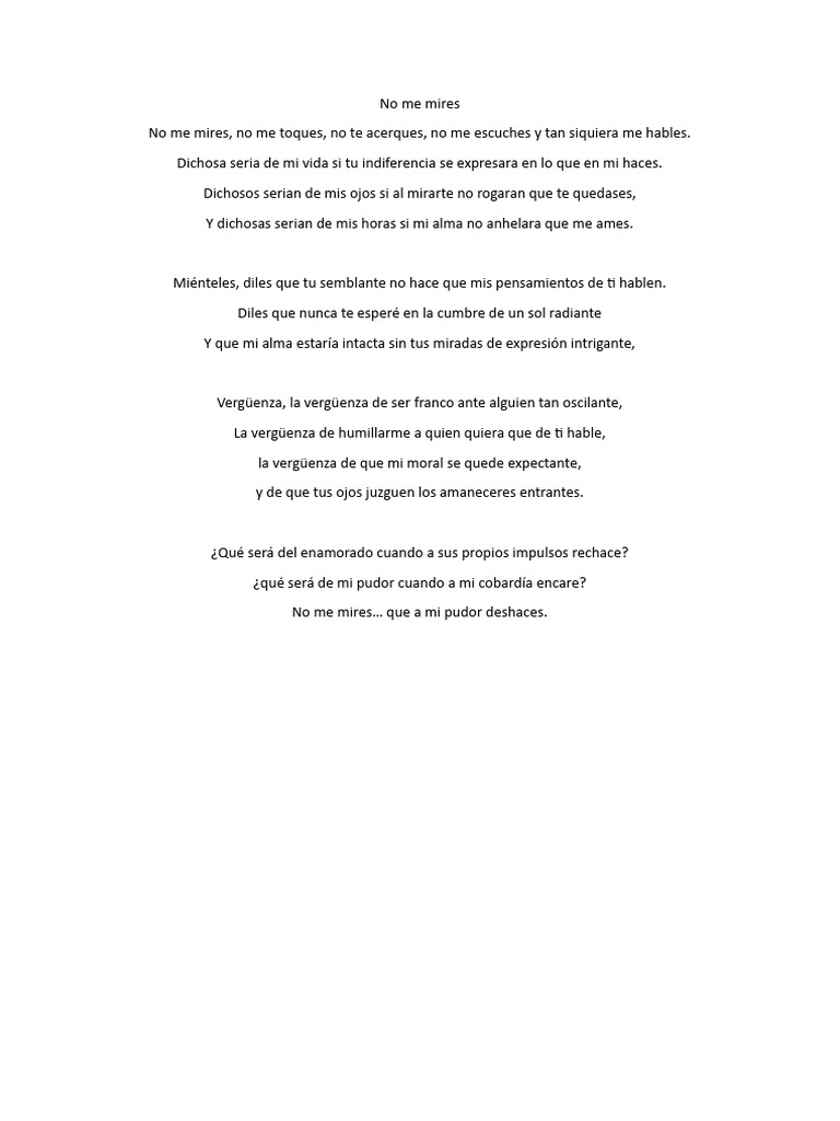 Significado de "No me mires" | PDF