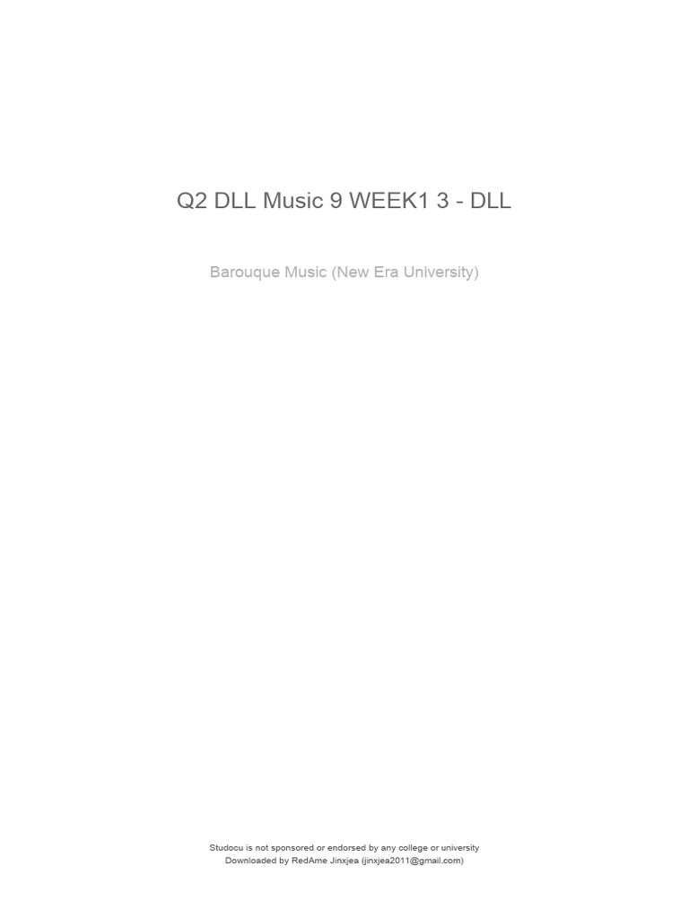 q2 DLL Music 9 Week1 3 DLL | PDF | Wolfgang Amadeus Mozart | Classical ...