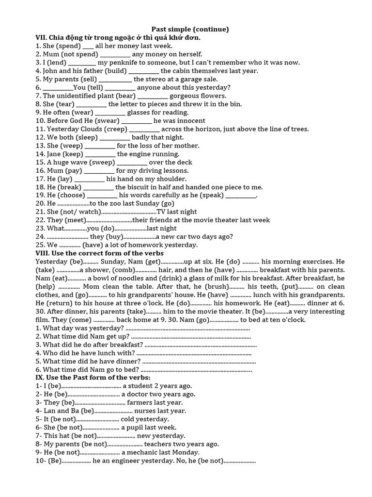 Past Simple Part 2 | PDF | Snow White Past Simple Part 2 | PDF | Snow White
