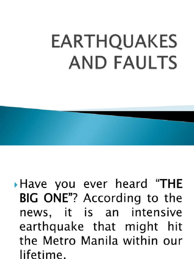 Active and Inactive Faults | PDF