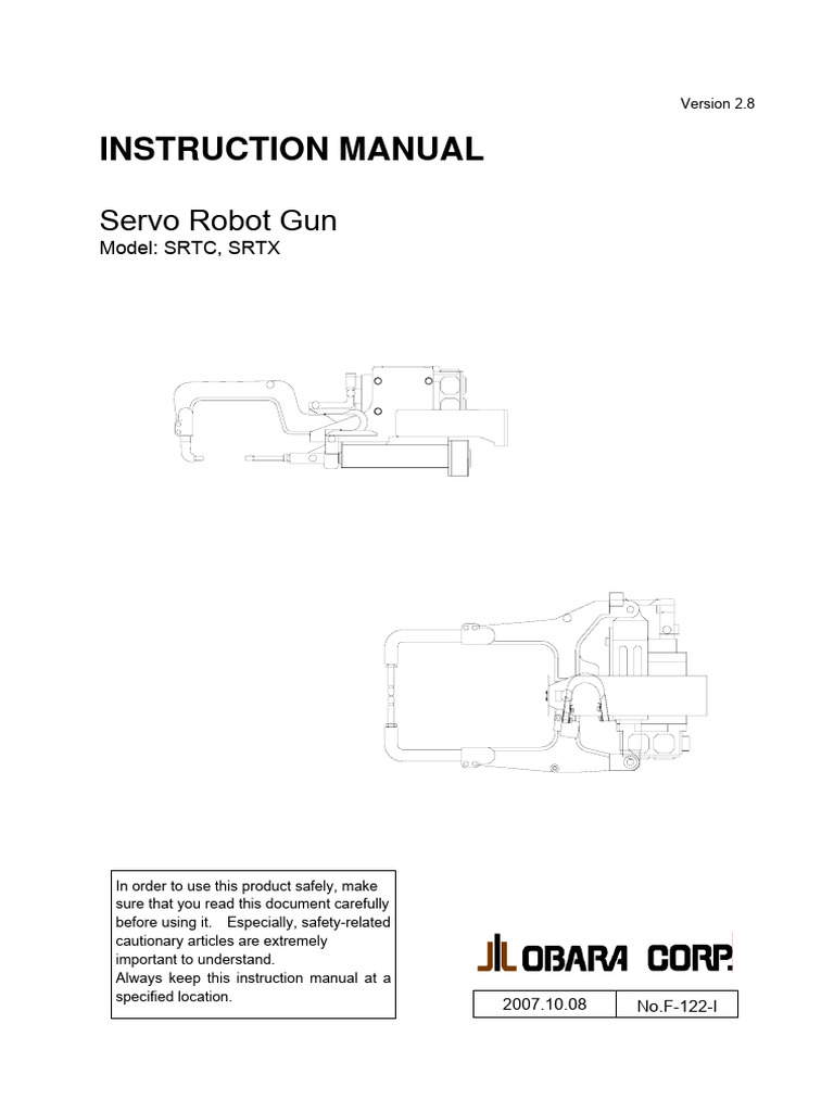 Servo Gun v2.8(Eng) Obara | PDF | Gear | Electric Motor