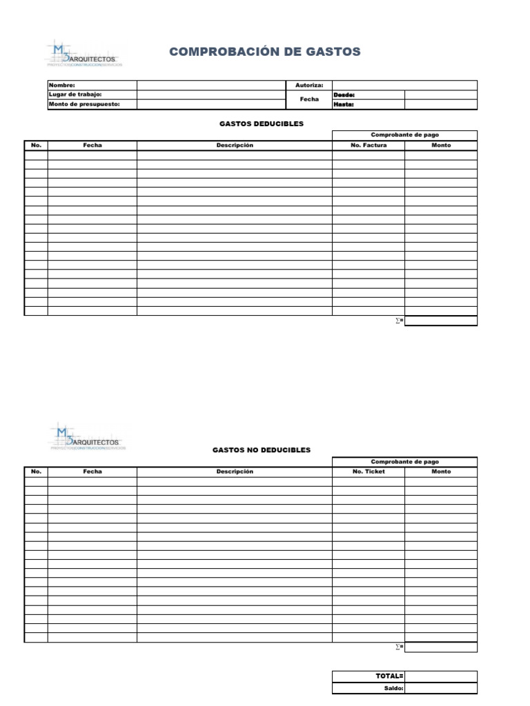 Plantilla Comprobación de Gastos | PDF
