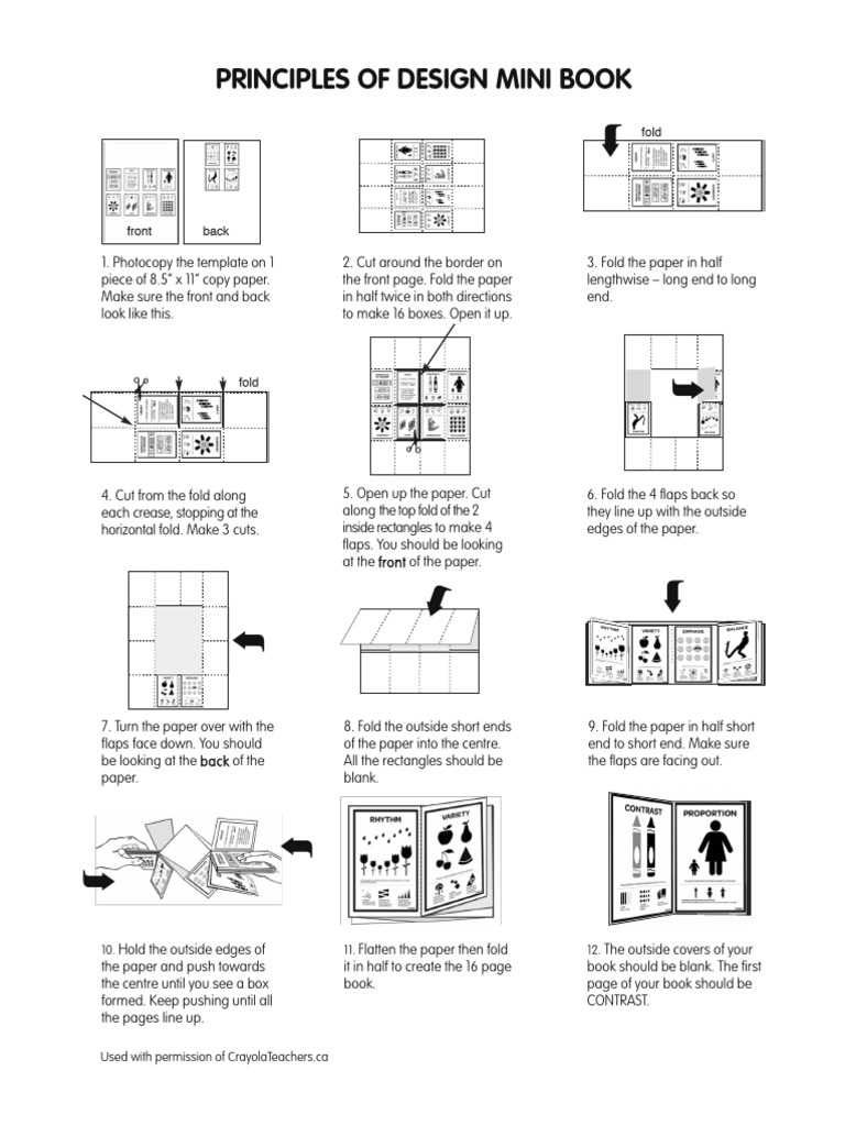 Principles of Design BOOK MAKING Instructions | PDF