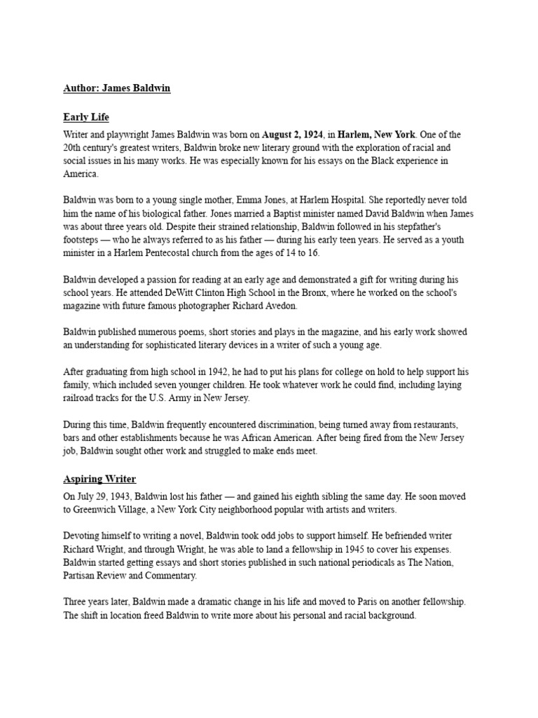 Literatures Blues For Mister Charlie - Author and Extra Textual | PDF ...
