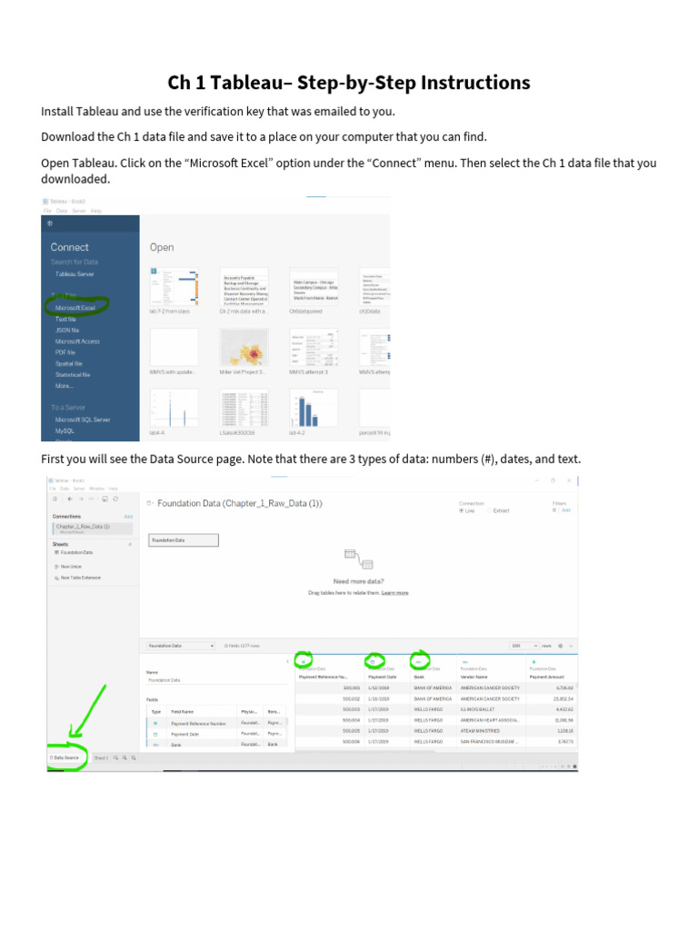 Ch 1 Tableau questions with step-by-step instructions | PDF | Icon ...